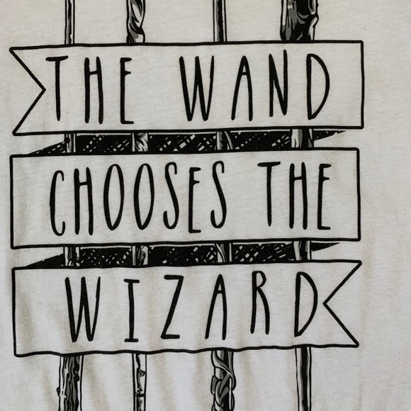 Warner Bros. | Tops | Harry Potter The Wand Chooses The Wizard Tshirt ...